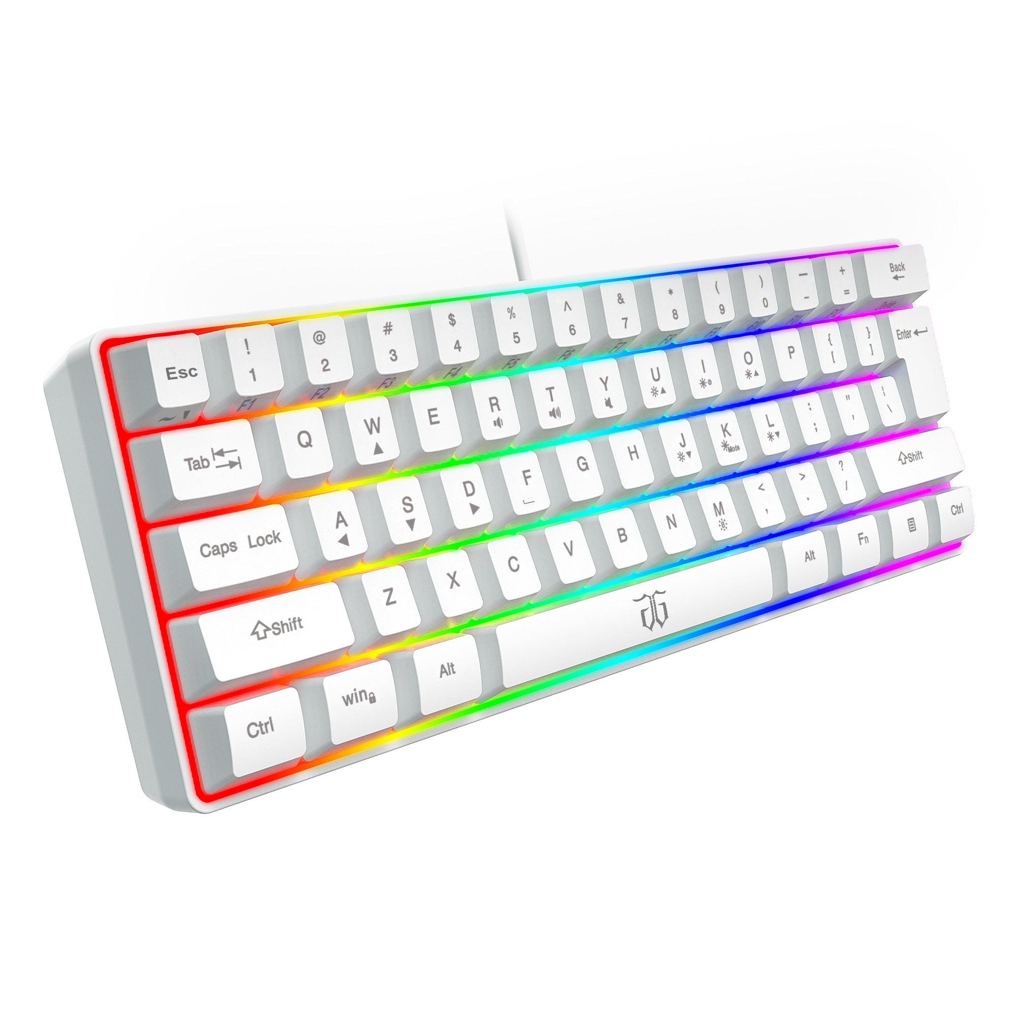 Snpurdiri 60% Membrane Wired Gaming Keyboard, white – snpurdiri