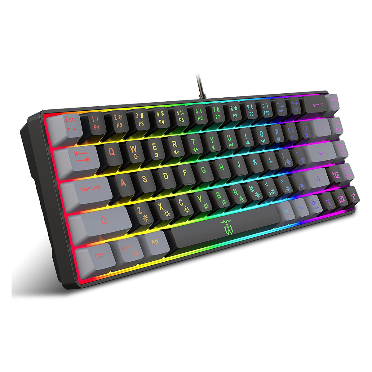 Snpurdiri 65% Membrane Wired Gaming Keyboard RGB, Black-Grey – snpurdiri