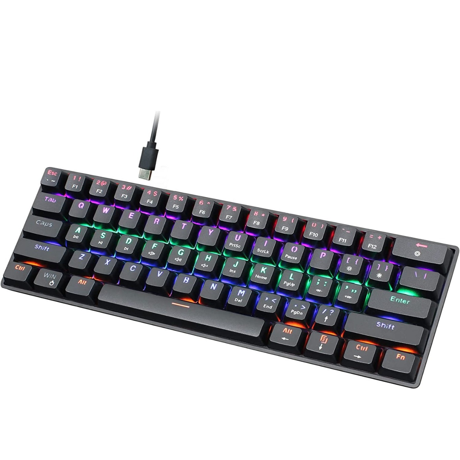 Snpurdiri 60% Wired Mechanical Gaming Keyboard , Blacklit Portable ...